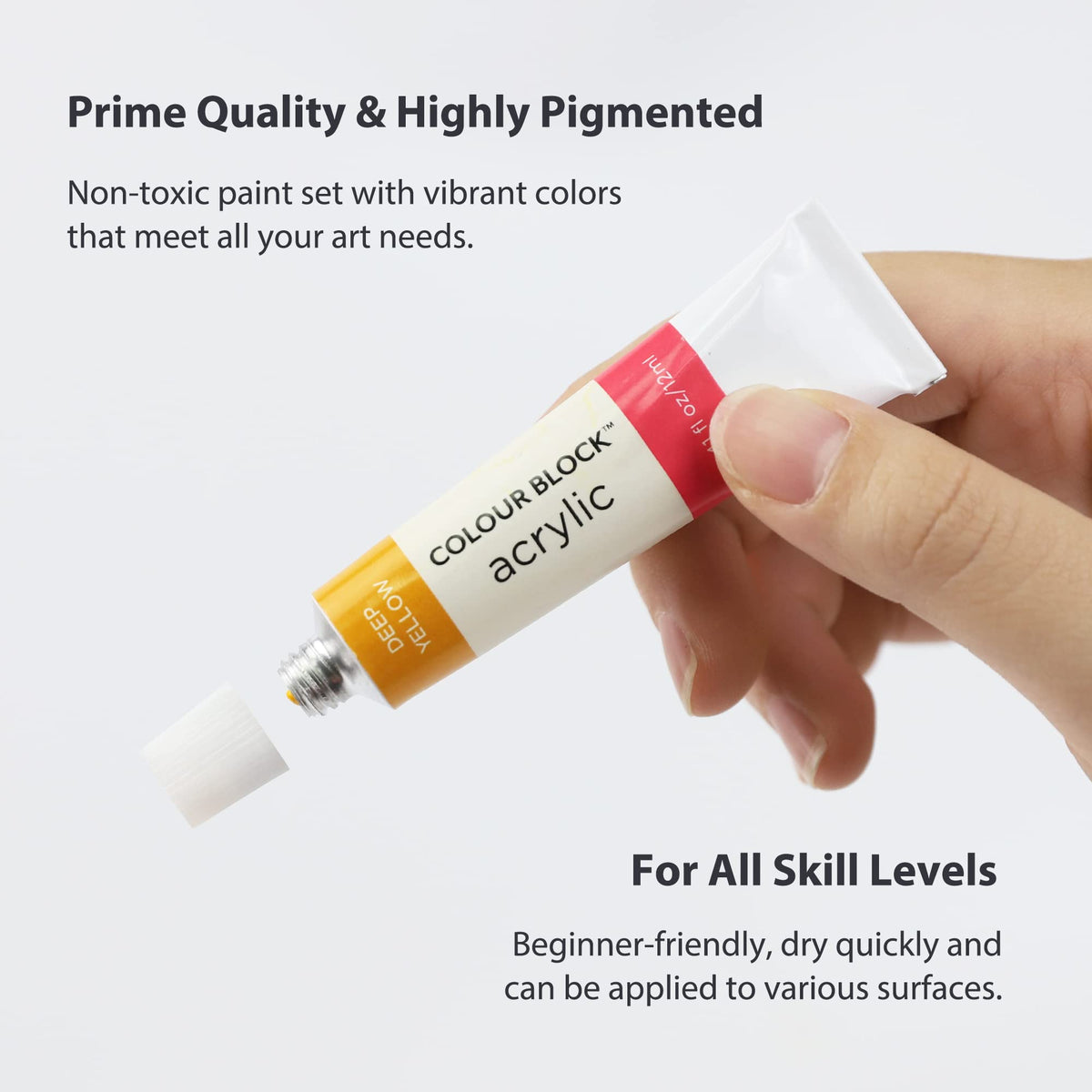 Colour Block Acrylic Paint Set - 32pc