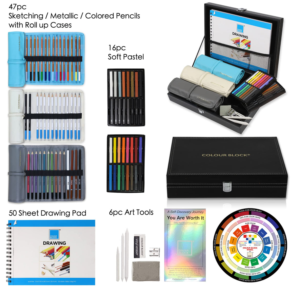 136pc Mixed Media Bundle Deal – Colour Block