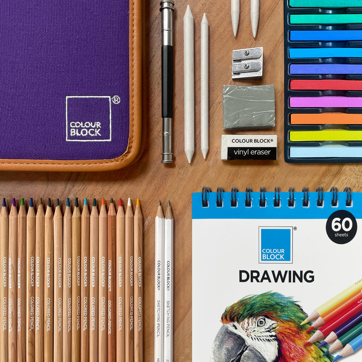 Colour Block Drawing Travel Art Set - 40pc